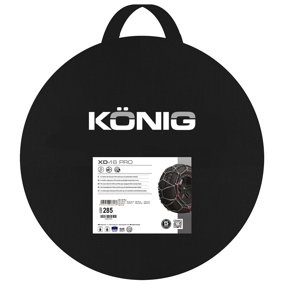 König XD-16 Pro. The snow chain for oversized wheels